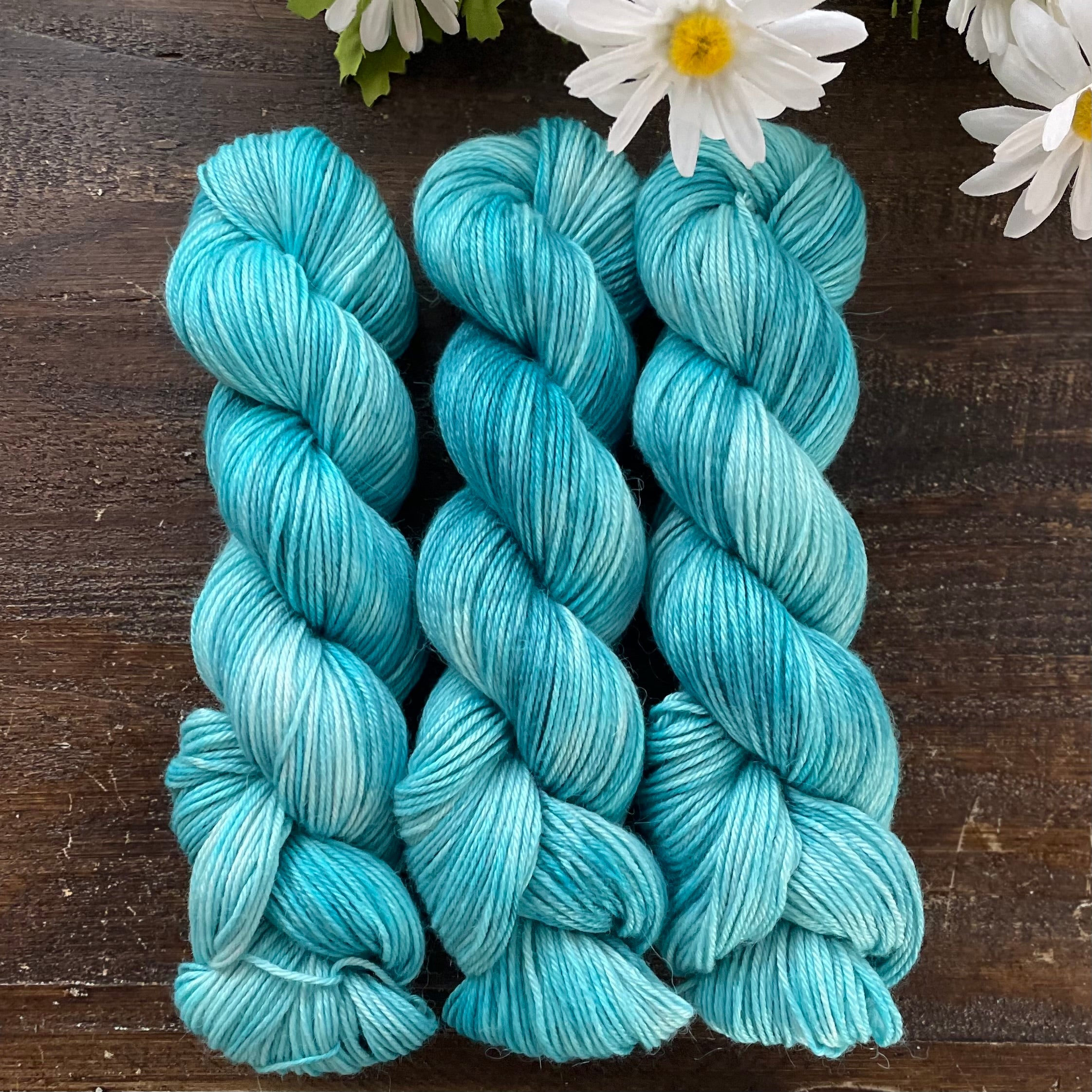 "Turtle Turquoise" Hand-Dyed Alpaca Dreams Yarn – achickthatknitz